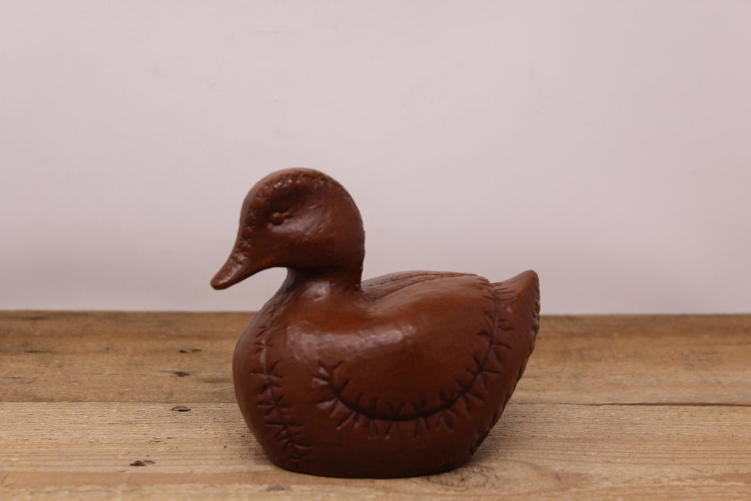 Vintage Red Mill Mfg. Hand Carved Wooden Stitched Duck - Etsy