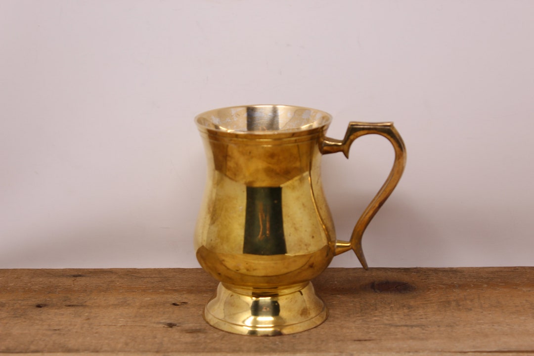 Vintage French Solid Brass Tankard - Made in India - Etsy