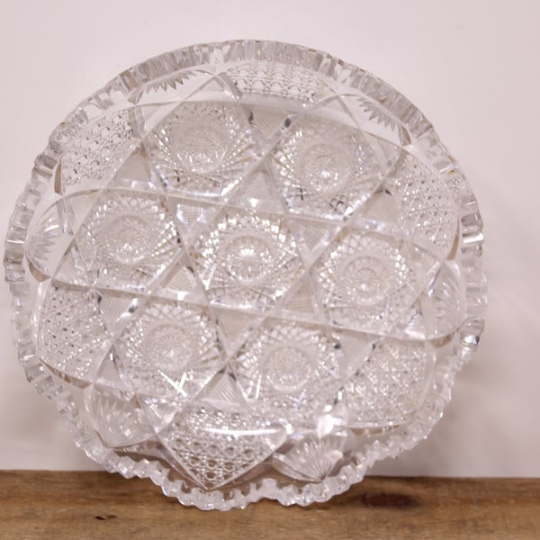 Antique Glass Bowl Star Pattern - Etsy