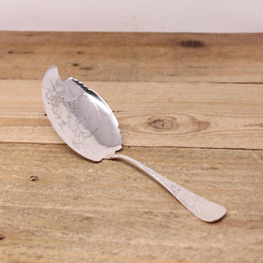 Antique "mistletoe" 1894 by 1880 Pairpoint - Ice Cream Slicer / Server ...