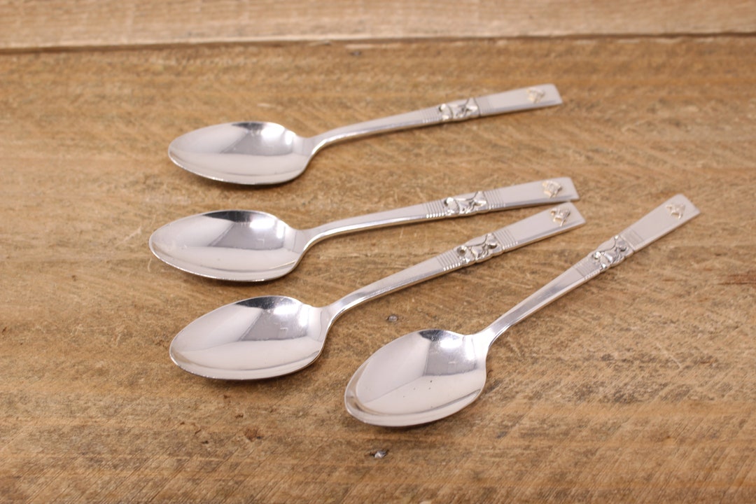 4 Morning Star - Silver Plate Five O'clock Teaspoons by Community With ...