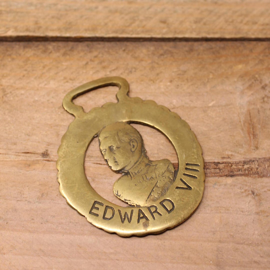 Vintage - Edward VIII - Brass Horse Harness Ornament / Medallion - Etsy