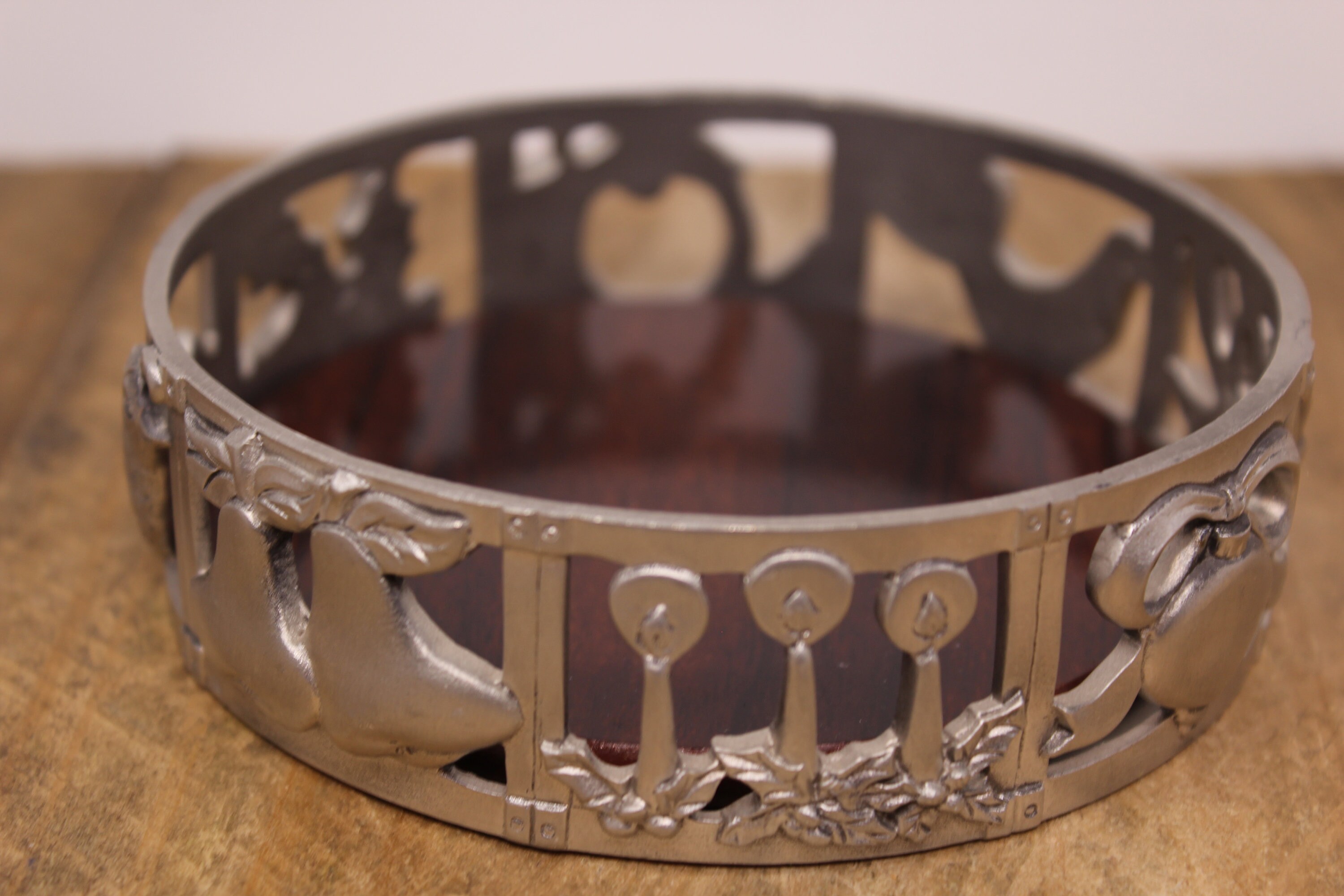 Vintage Seagull Pewter Wine Bottle Coaster Holiday Design | Etsy