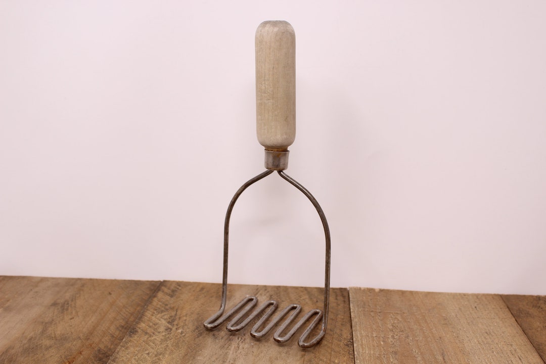 Vintage Potato Masher With Wooden Handle - Etsy