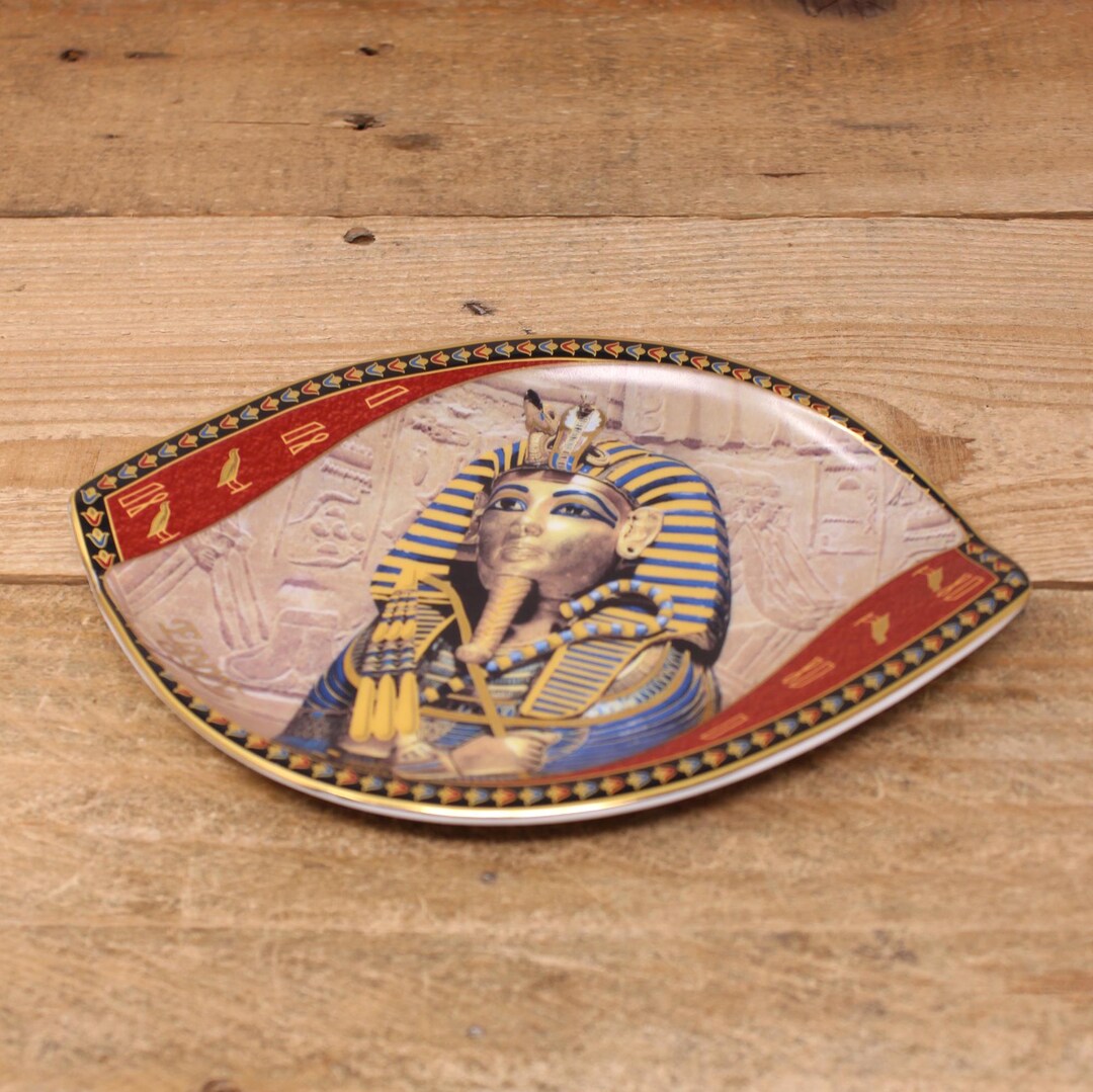 Vintage Fathi Mahmoud for Limoges - King Tutankhamen Gold Egyptian ...