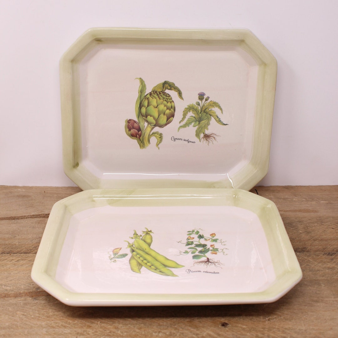 2 Due Torre Ceramica Italia Rectangle Platters - 2 Different Designs - Etsy