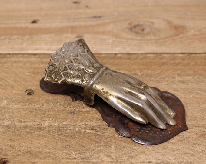 Antique Victorian Hand Tin Paper Clip - Letter - Card and Memo Holder ...