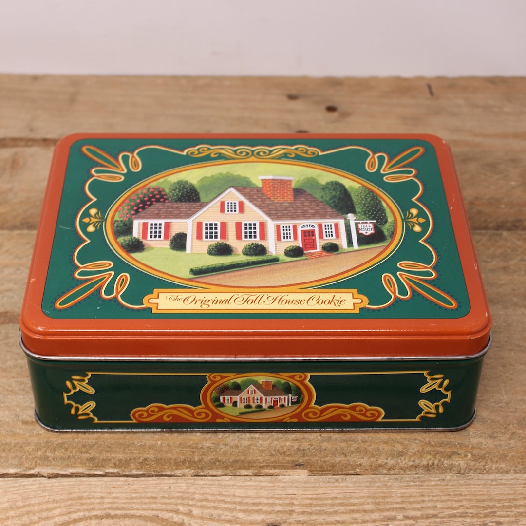 Vintage Rectangle Cookie Tin "the Original Toll House Cookie" Metal Tin ...