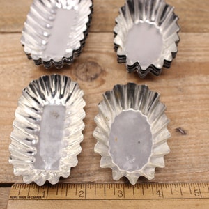 Set of 12 Oval Shaped Fluted Metal Tart Tins 2 Sizes Sweden - Etsy