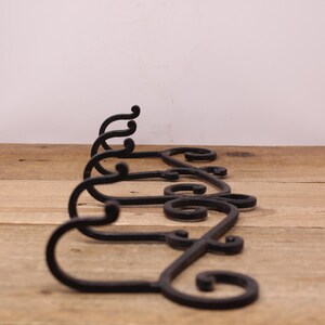 Forged Iron Wall Hook Bar - 5 Wall Hooks - Etsy