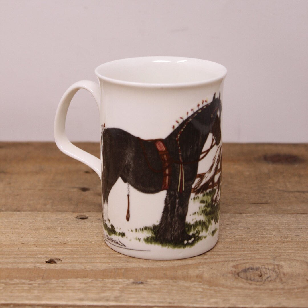 Vintage Roy Kirkham - Shire Horses - English Bone China Coffee / Tea ...