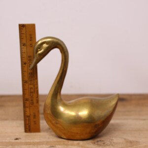Vintage Brass Goose Figurine - Etsy
