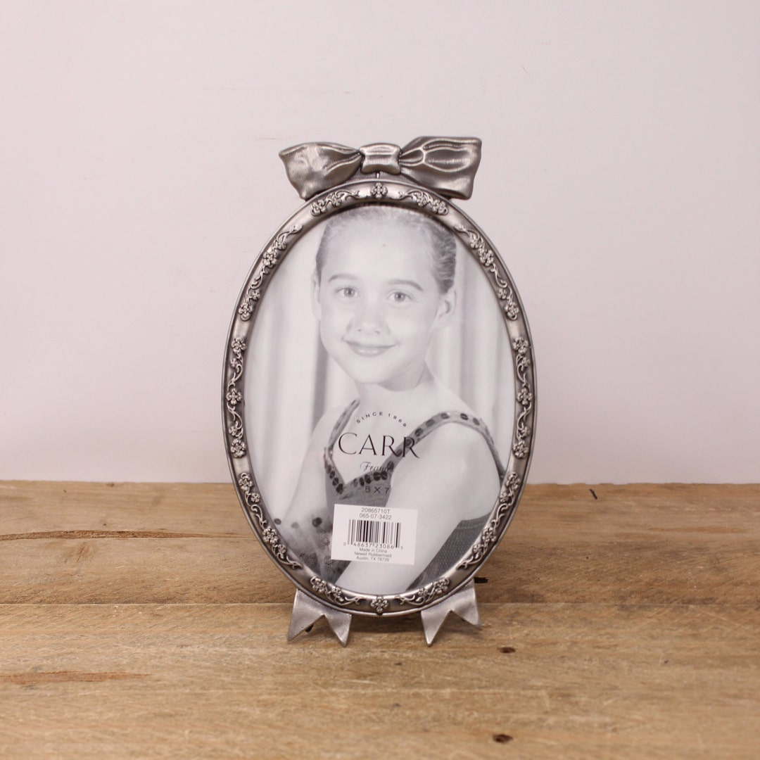 Vintage Burnes of Boston Pewter Picture Frame - Floral Bow Design - Etsy