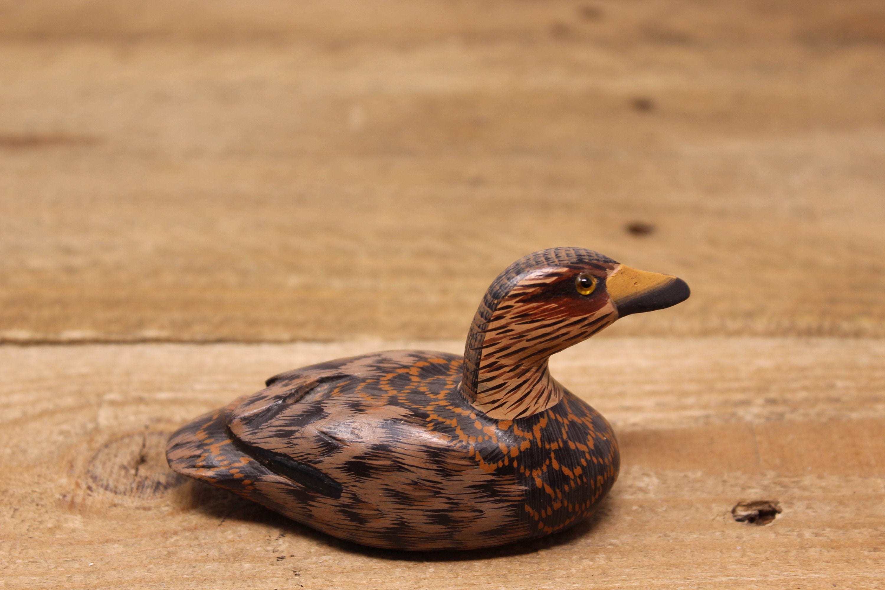Vintage Pacific Rim Carvers Wooden Duck Hand Carved and - Etsy