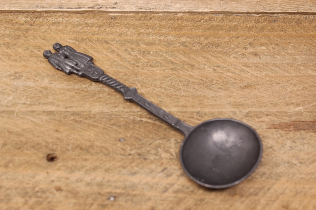 Antique German Embossed Pewter Wedding Spoon / Round Soup Spoon - Etsy