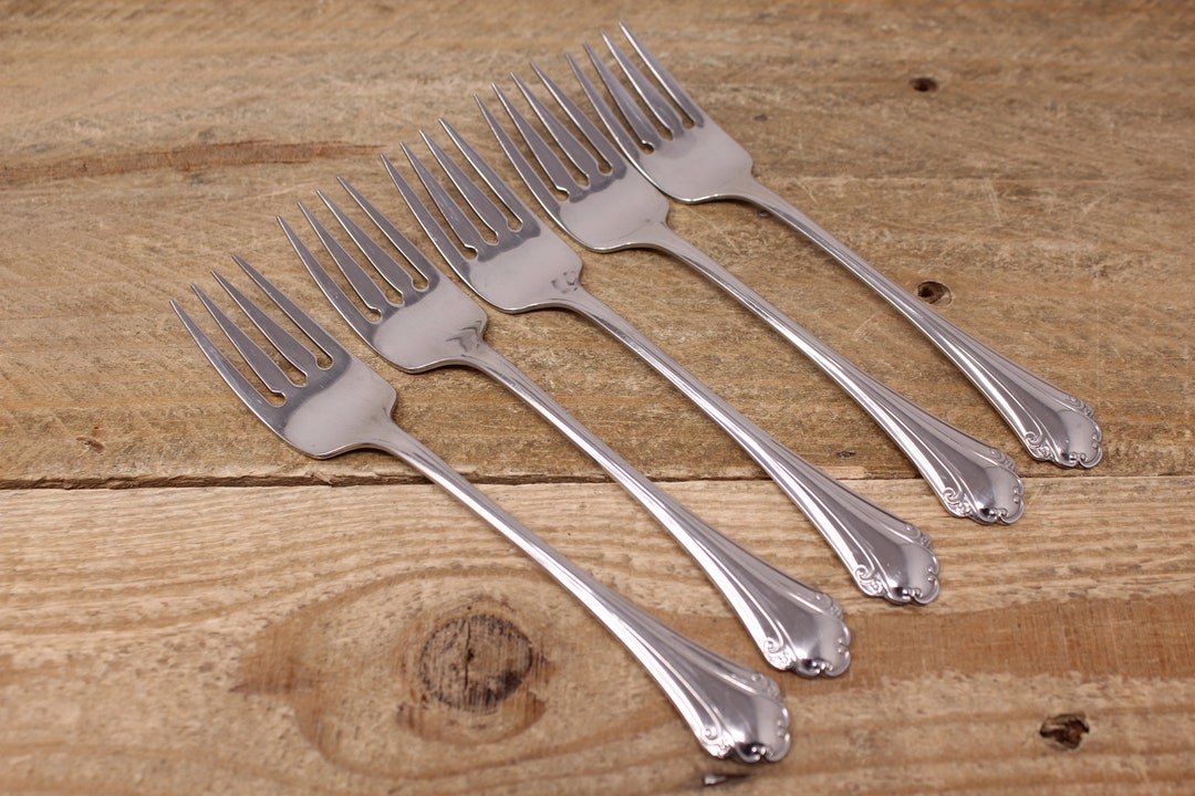5 Vintage - Falkirk Oneida Profile - Stainless - 5 Individual Salad ...