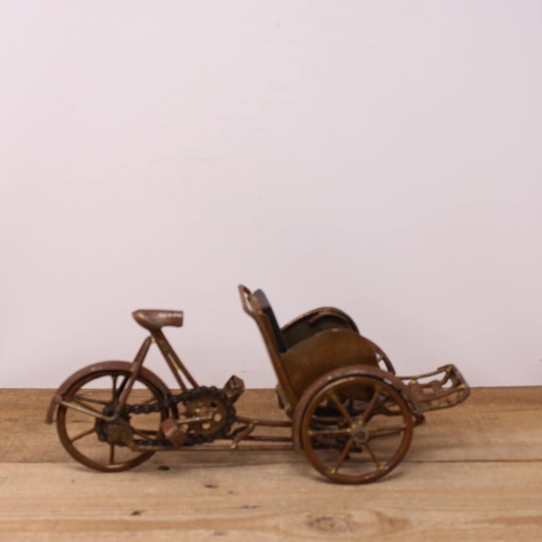 Vintage Miniature Vietnam Rickshaw With Moveable Working Parts Bicycle ...