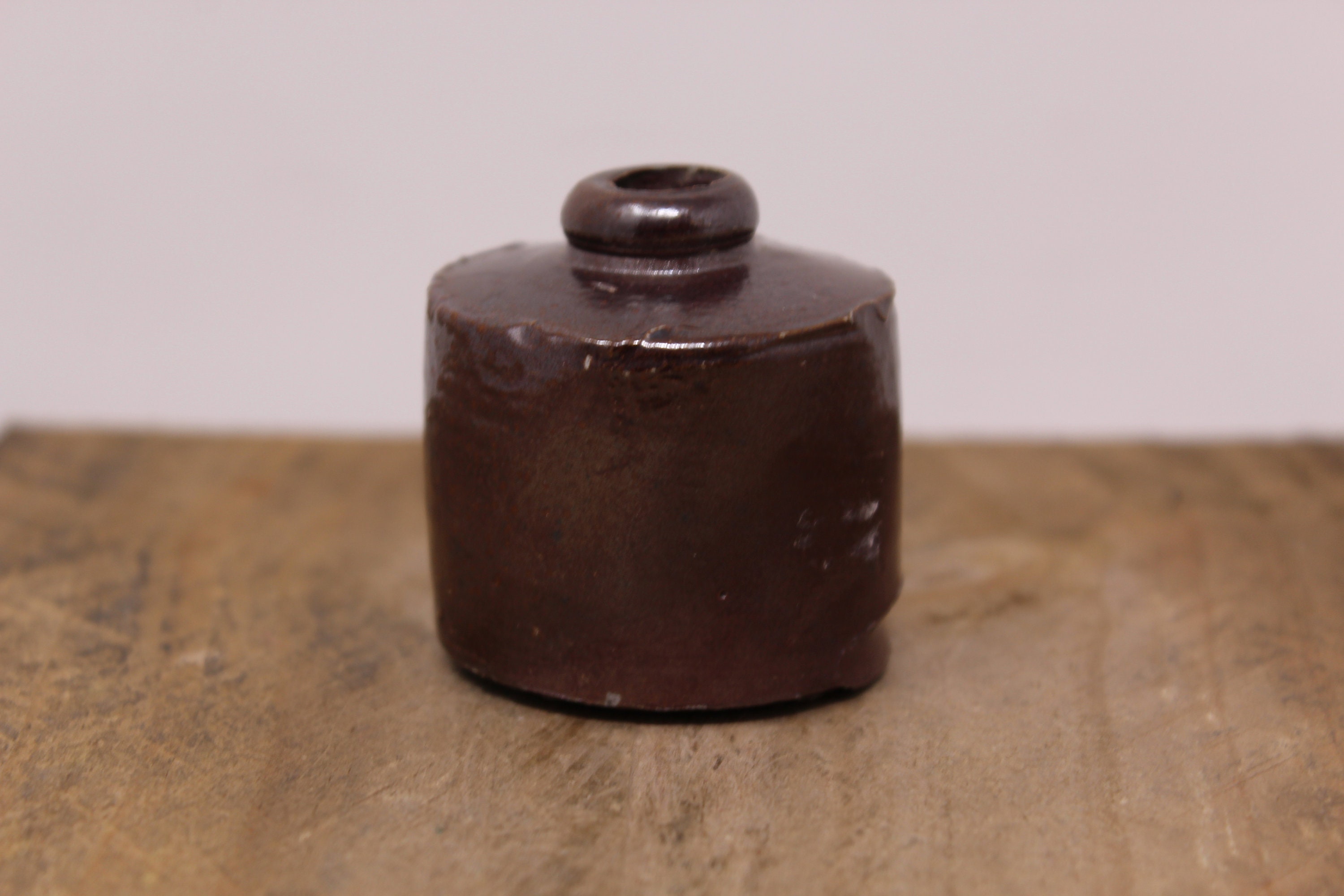 Antique Salt Glazed Clay Ink Bottle / Ink Well Dark - Etsy