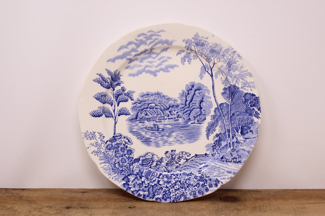 Antique Pountney & Co Ltd - "the Thames at Pangbourne" Dinner Plate ...