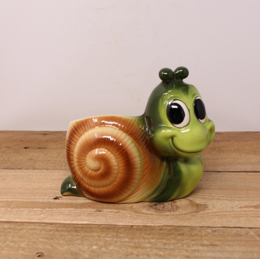 Vintage Relpo Anthropomorphic Snail Ceramic Planter 2095 - Made in ...