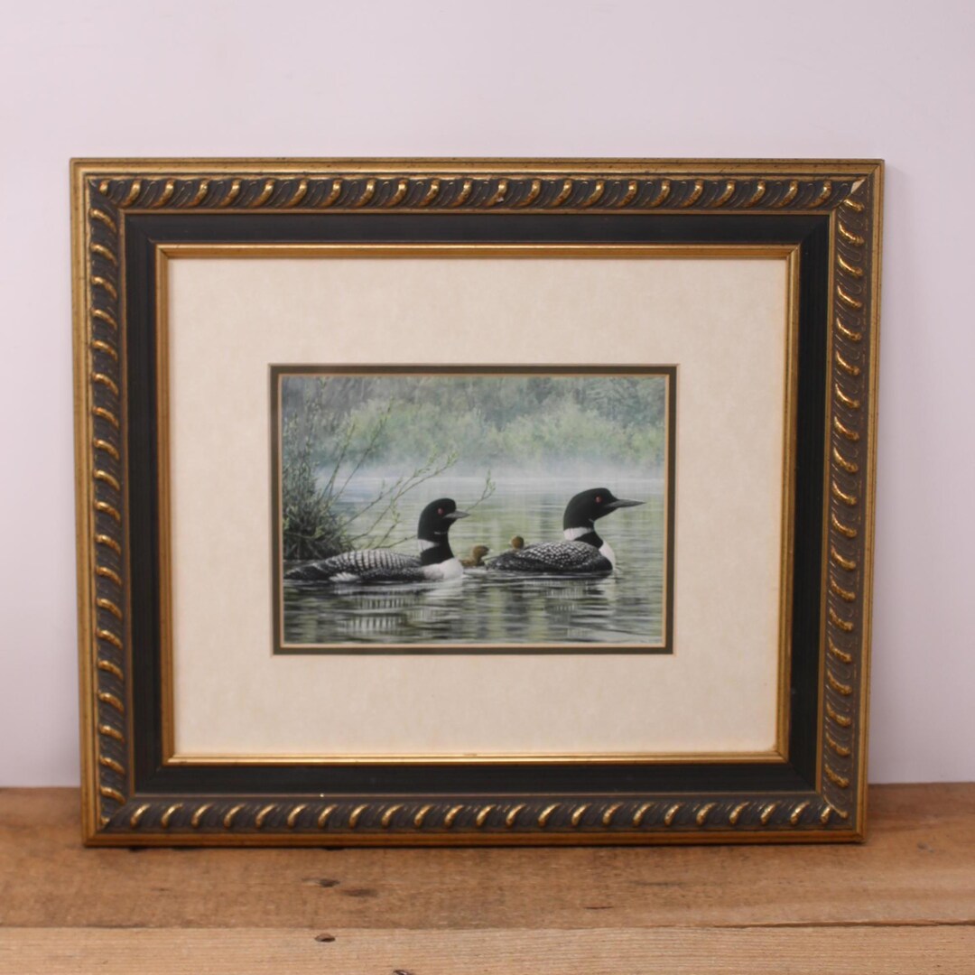 Vintage Don Li-leger Framed Print - Northern Reflections Loons - Signed ...