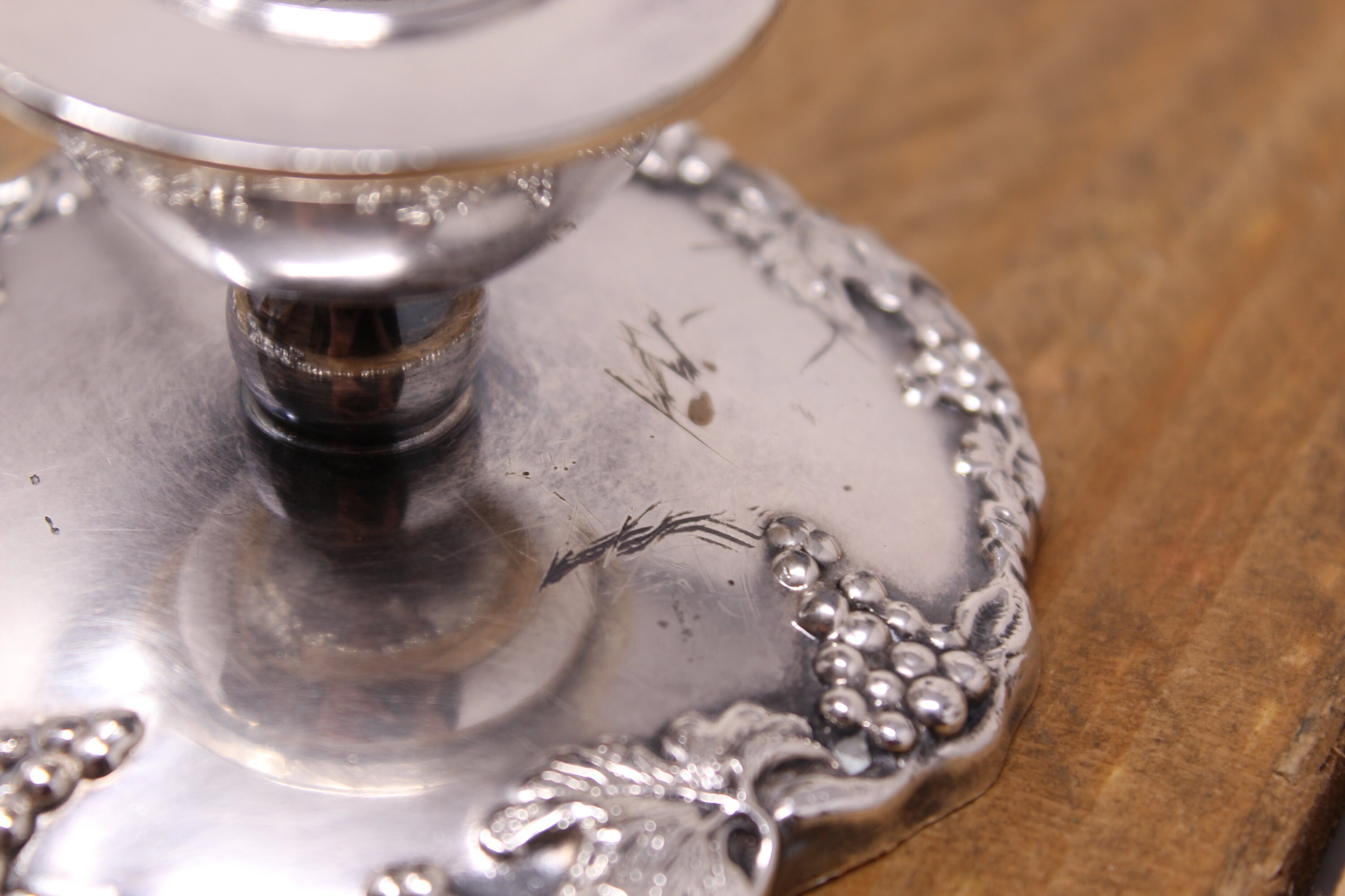 Antique Benedict Proctor Silver Plate Grape and Vine Candlestick ...