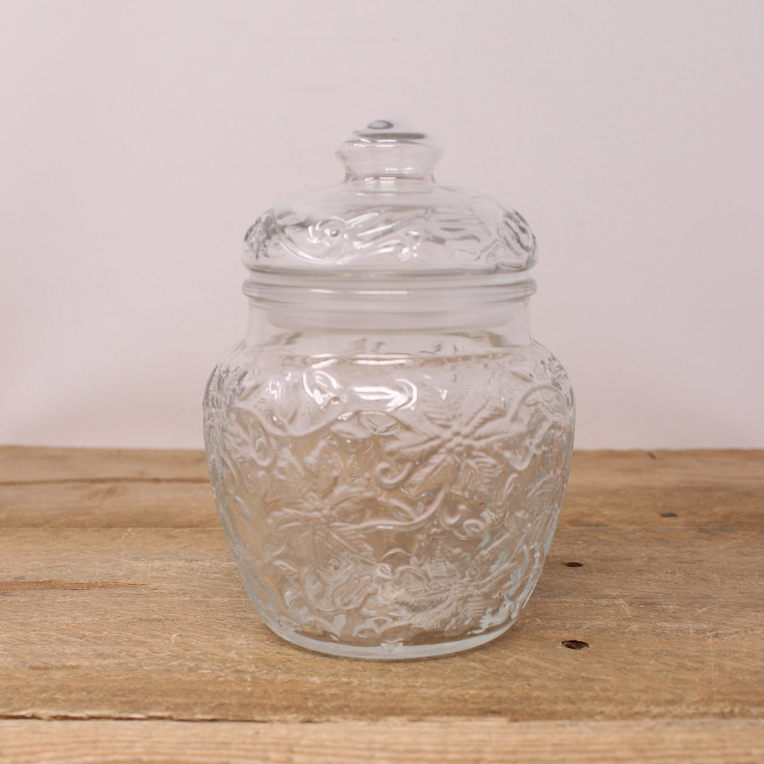Vintage Fantasia Princess House Pressed Glass Mini Canister - Etsy