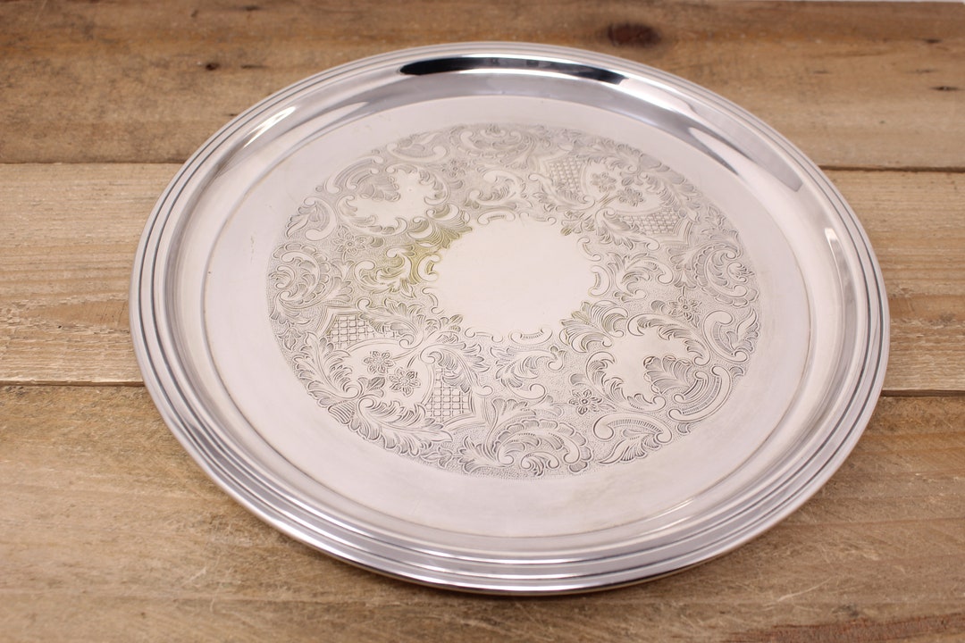 Vintage Primrose Plate - 12.5 Inches Round Serving Tray / Platter With ...