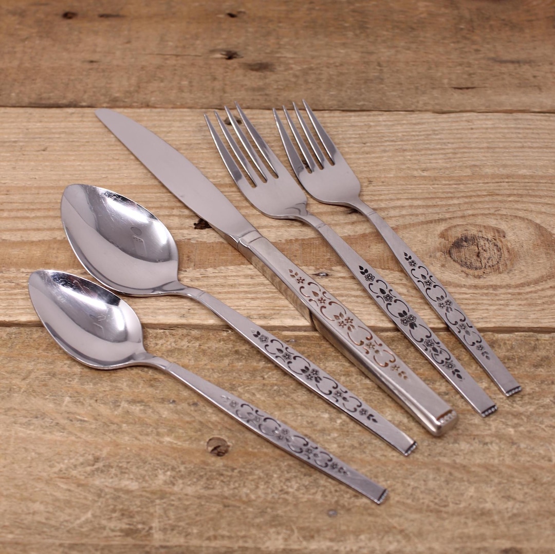 Vintage Spanada - Wm. A. Rogers Premier Stainless - 5 Piece Place ...