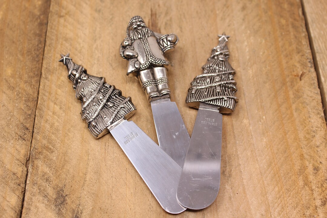 3 Christmas Tree & Santa Design Spreaders - Etsy