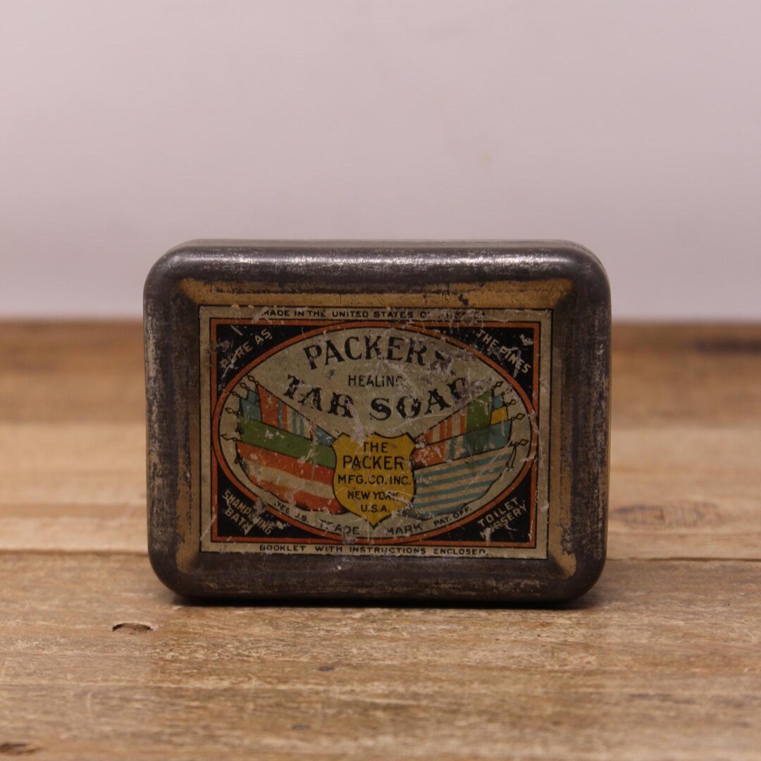 Vintage Packer's Healing Tar Soap Tin (empty) - the Packer Mfg. Co ...
