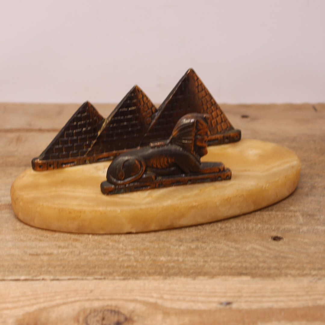 Vintage Art Deco Egyptian Revival Style Letter Rack / Letter Holder ...