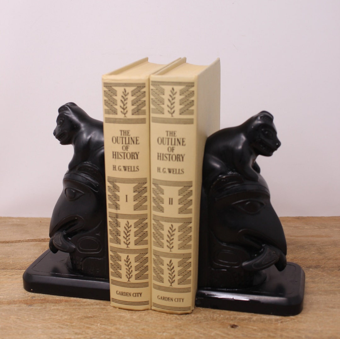 Vintage Indigenous Boma Composite Resin - Bookends - Canada - Etsy
