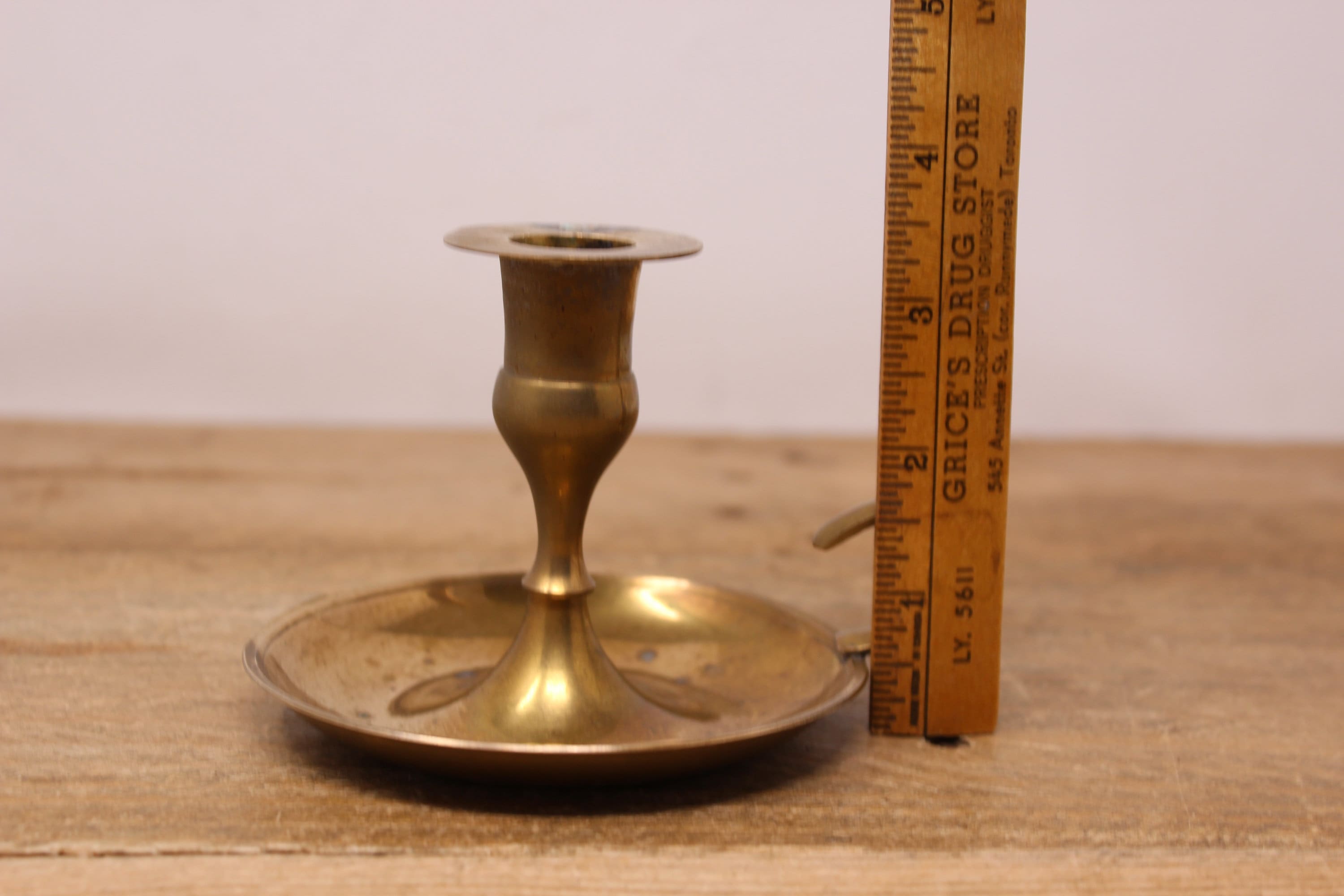 Vintage Brass Chamber Style Finger Candlestick Holder - Etsy