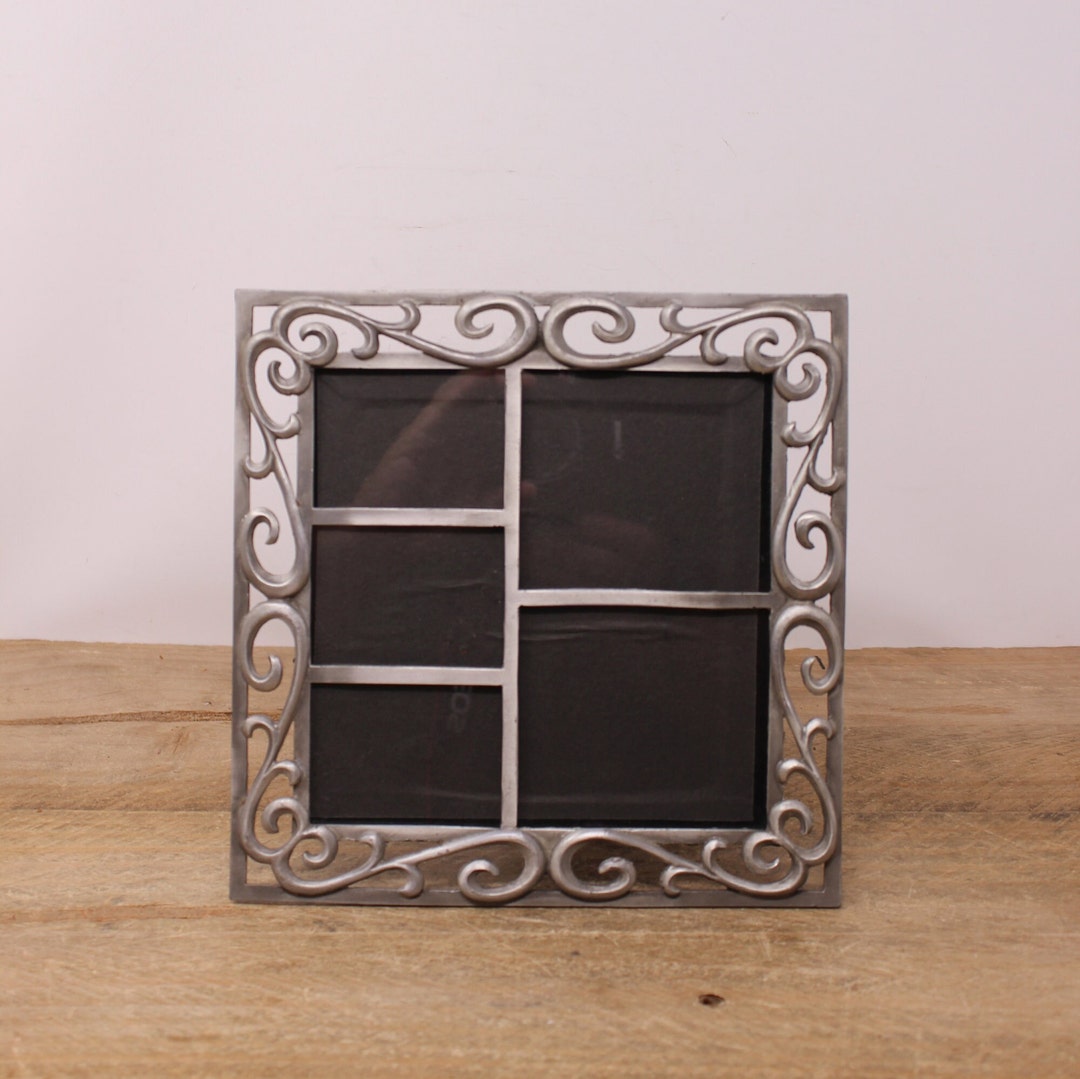 Vintage Pewter Color Multiple Photo Scroll Design Picture Frame - Etsy