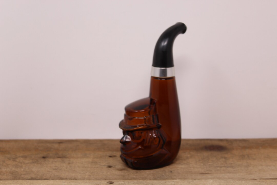 Vintage Avon Leather Amber Glass Pipe Aftershave Lotion Bottle - Etsy