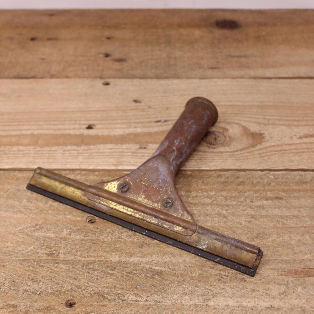Vintage Ettore Pulex Squeegee / Window Washing Tool / Solid Brass ...