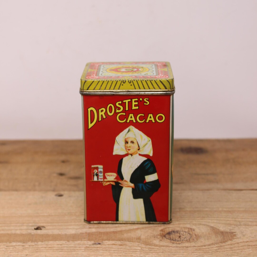 Vintage Droste's Cocoa Metal Tin - Droste's Co. - Haarlem, Holland - Etsy
