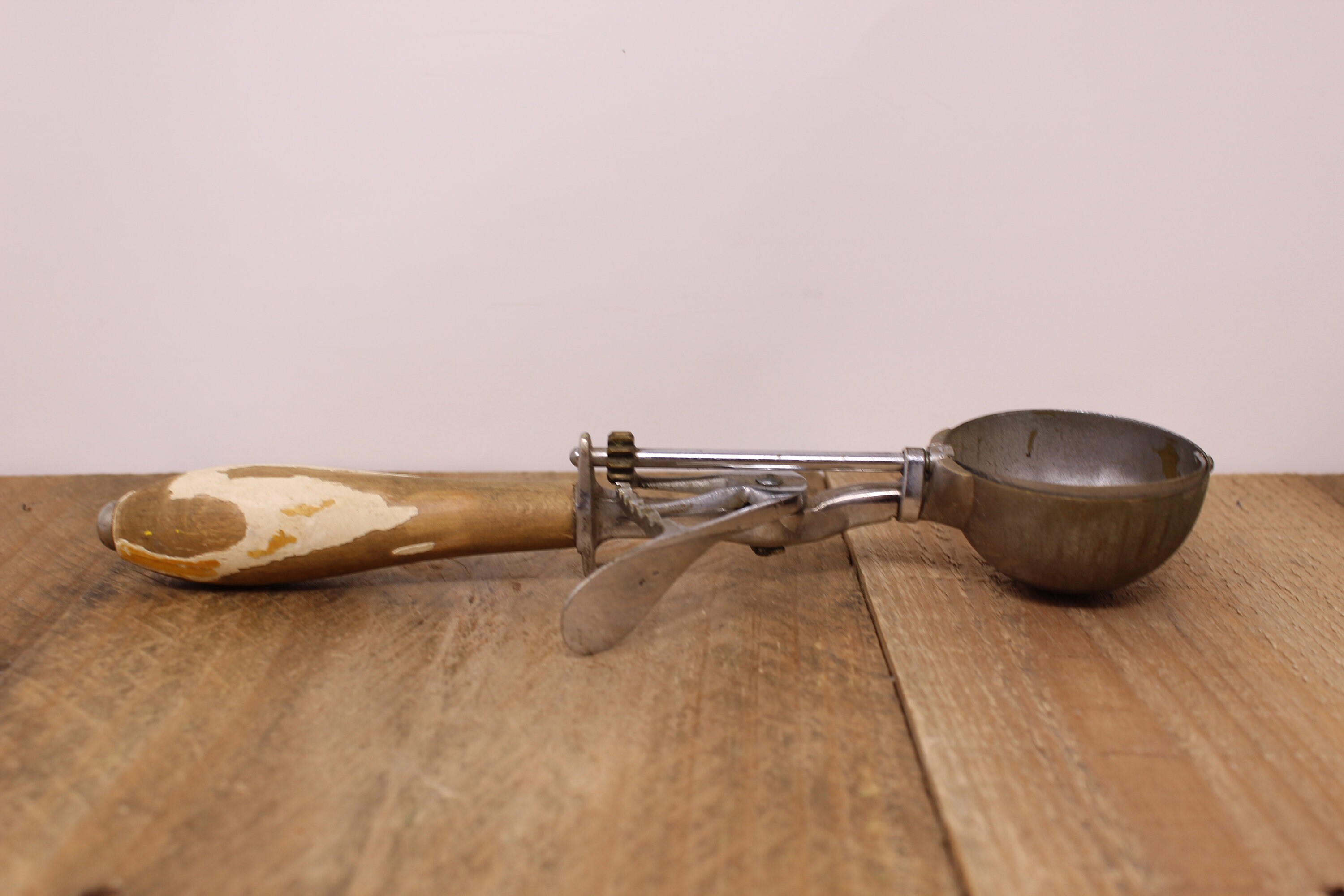 Antique Ice Cream Scoop With Wooden Handle | Etsy