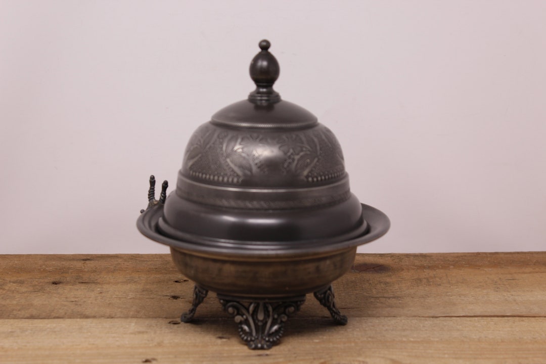 Antique American Silverplate Co. - Triple Plate Ornate Covered Butter ...