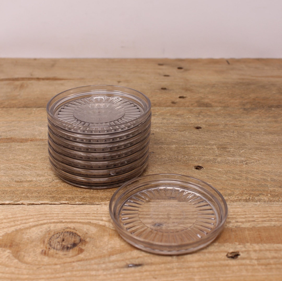 Set of 8 Clear Acrylic Tupperware Coasters - 1671-6 - Etsy
