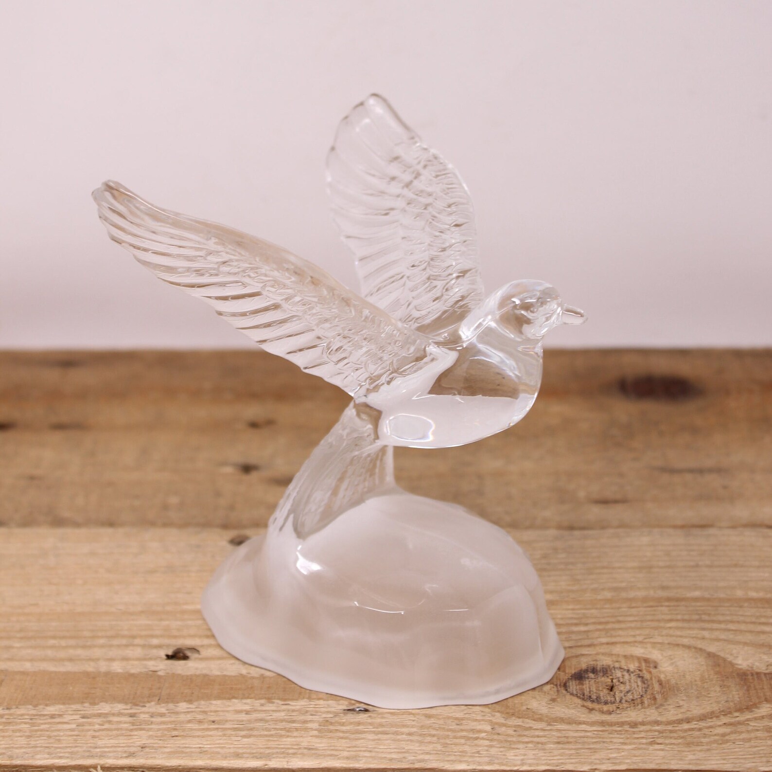 Vintage Cristal D'arques Crystal Flying Bird Figurine - France - Etsy