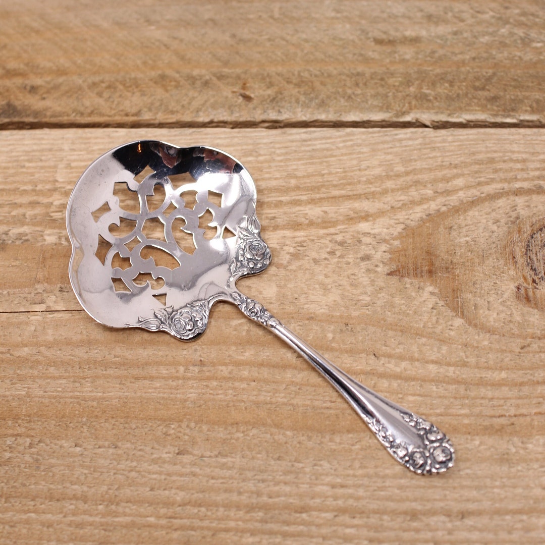 Antique 1898 "rose" Sterling Bon Bon Spoon by Wallace Silver - Sterling ...