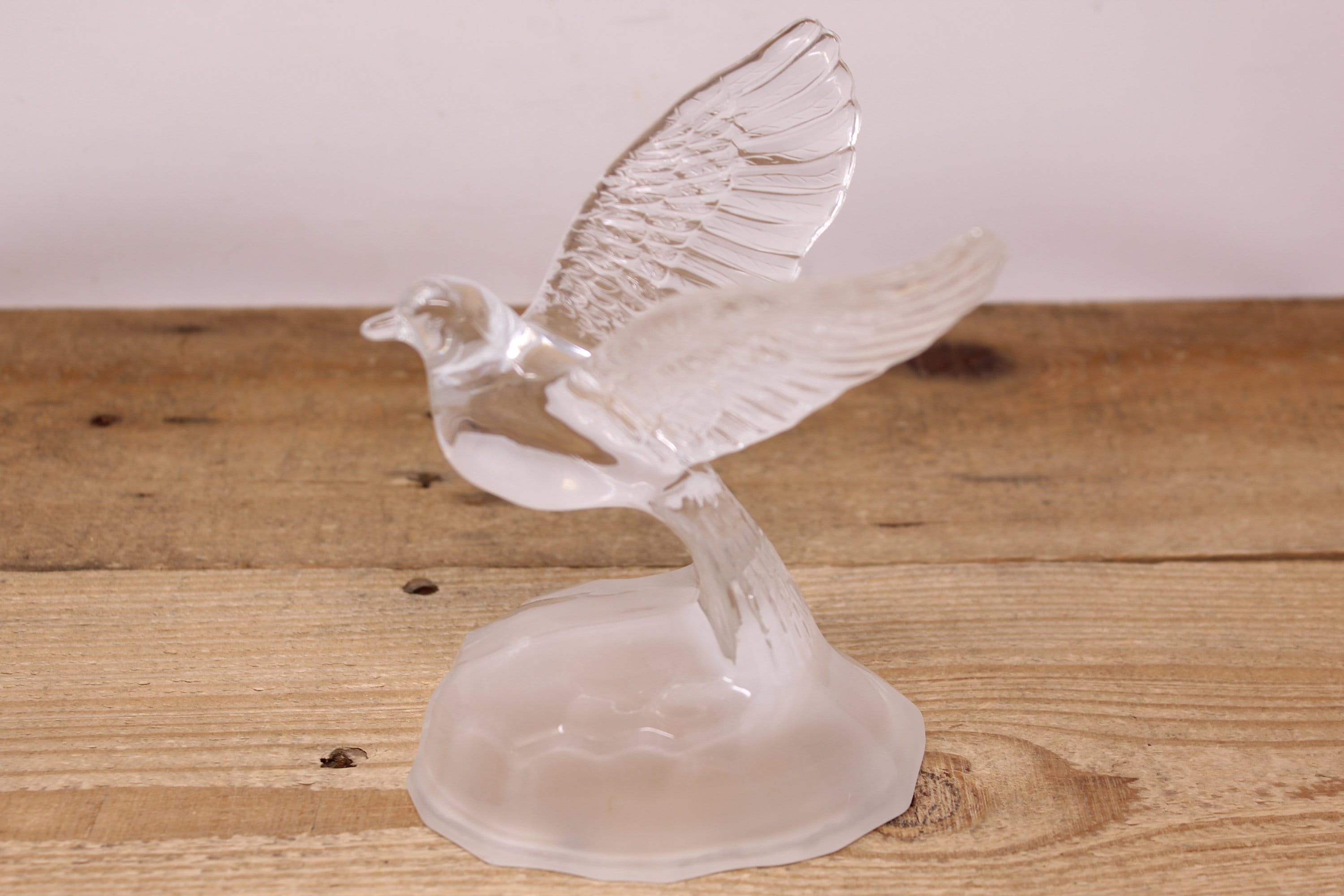 Vintage Cristal D'arques Crystal Flying Bird Figurine - France - Etsy