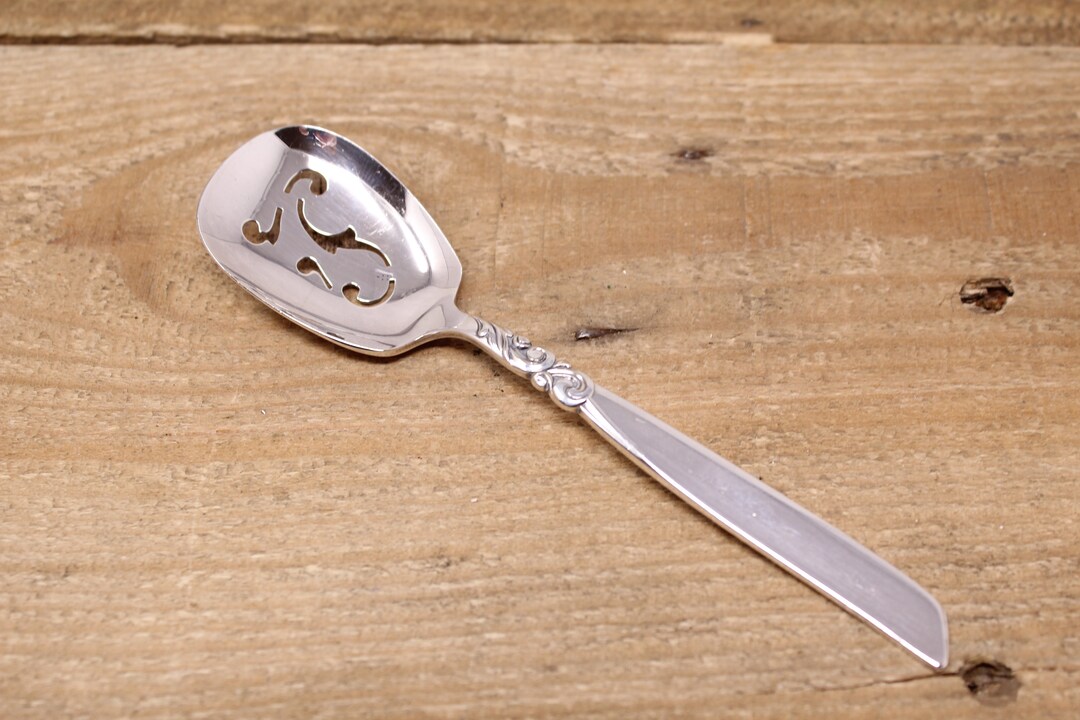 Vintage 1955 South Seas Bon Bon Spoon Silver Plate Pierced - Etsy