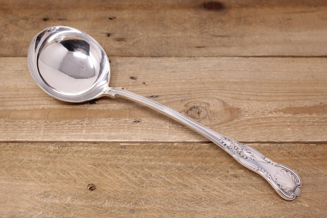 Antique James Dixon 12" Punch Ladle / Soup Ladle - King's Pattern ...