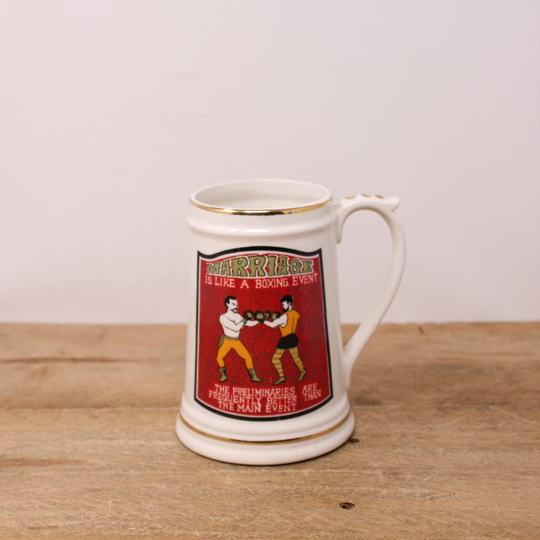 Vintage "marriage is Like a Boxing Event" - Beer Stein / Mug - Japan ...
