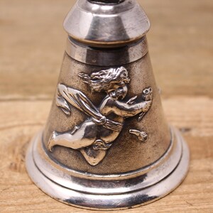 Vintage Cherub Design Silver Plate Hand / Dinner Bell With Goat ...