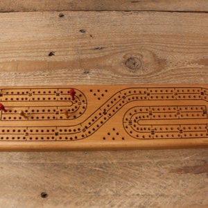 Vintage Lowe Wooden Cribbage Score Board With 6 Wooden Score Pegs - Etsy
