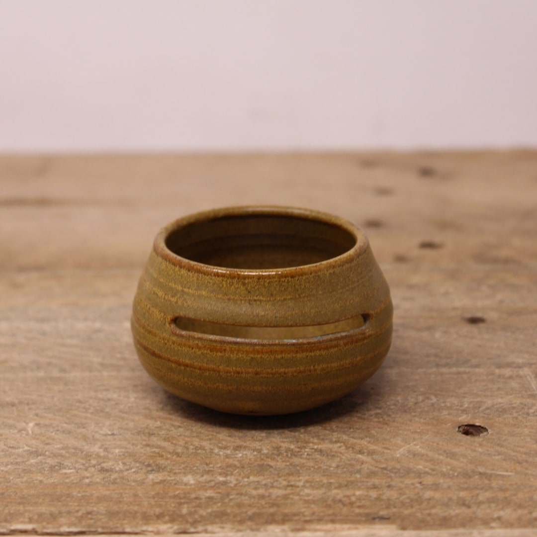 Vintage Brown P.E.I. Pottery Egg Separator - Etsy